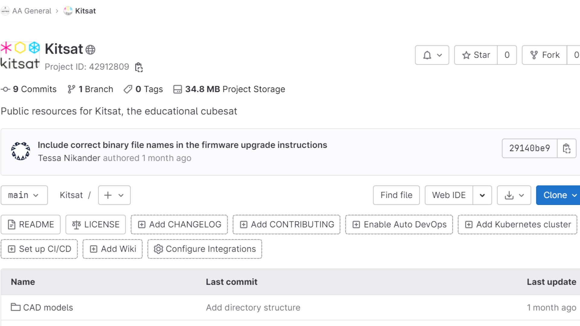 Public Kitsat Repository on Gitlab 👩💻 | Arctic Astronautics / Kitsat Public Kitsat Repository on Gitlab 👩💻 | Arctic Astronautics / Kitsat